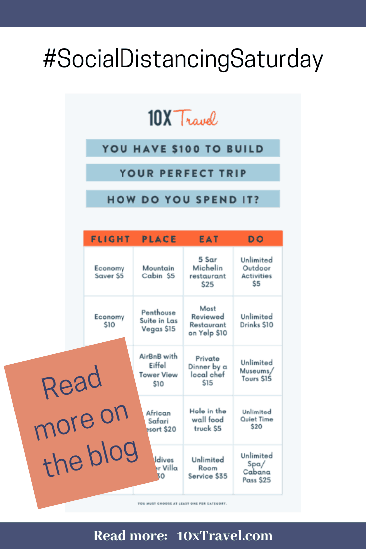 Social Distancing Saturday: Build Your Perfect Trip - 10xTravel