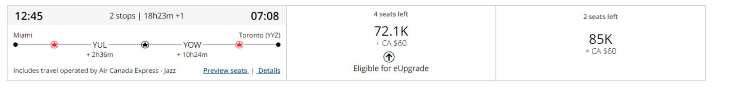 Air Canada eUpgrades - 10xTravel