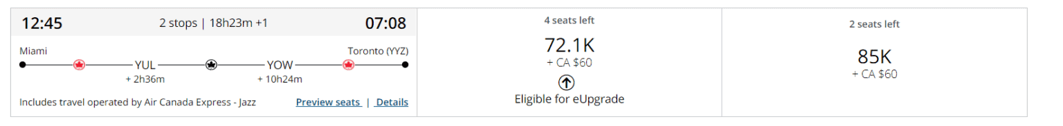 Air Canada eUpgrades - 10xTravel