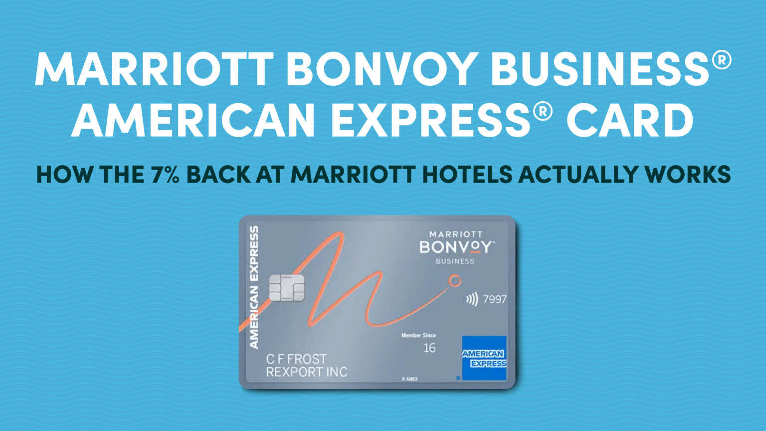 Marriott Bonvoy Business Card 7% Back at Hotels - How It Works and Is ...